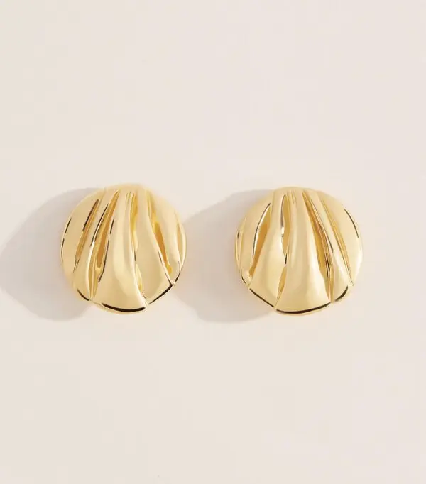Chloé Pleats Clip-on Earrings - Gold