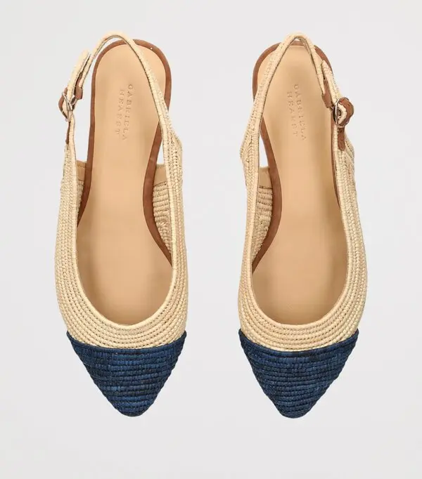 Gabriela Hearst Raffia Slingback Ballet Flats
