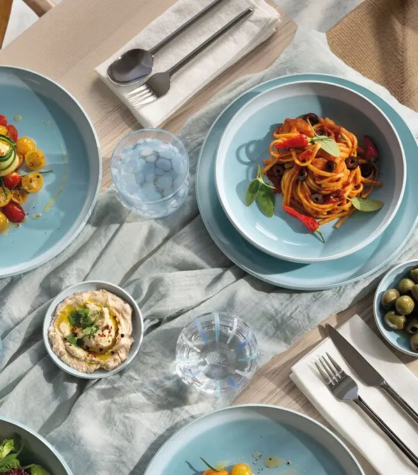 VILLEROY & BOCH Porcelain Perlemor Aqua Pasta Bowl