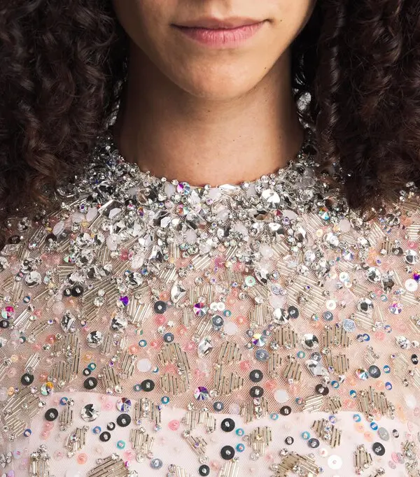 Jenny Packham Embellished Orchid Maxi Dress