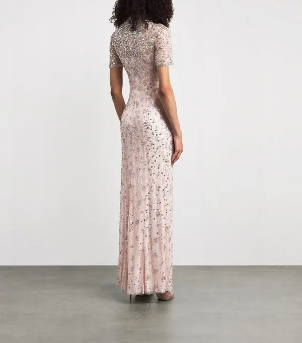 Jenny Packham Embellished Orchid Maxi Dress