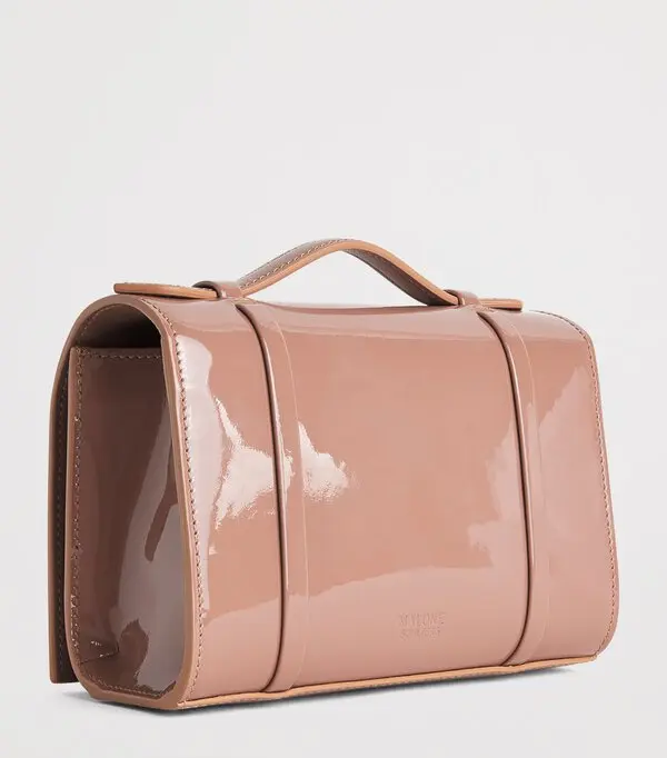 MALONE SOULIERS Patent Leather May Top-handle Bag