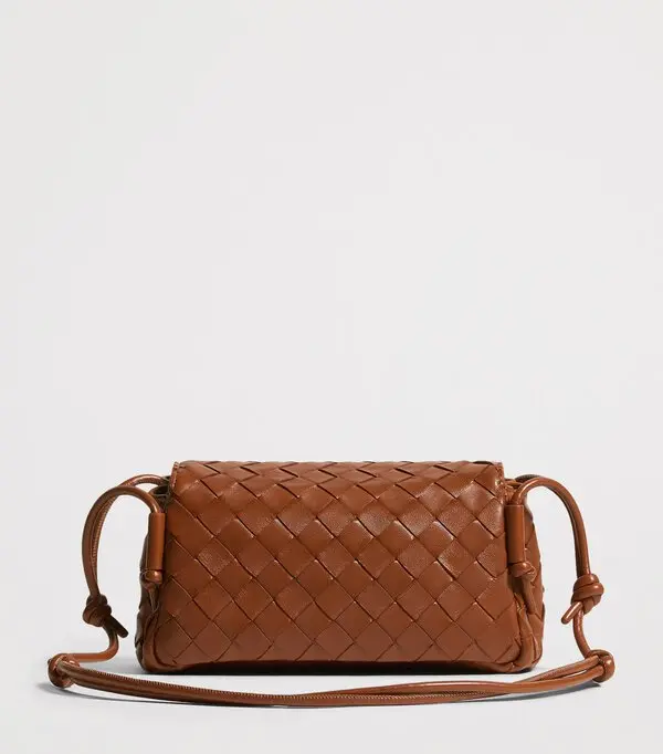 Bottega Veneta Notturno Woven Leather Cross-body Bag - Red