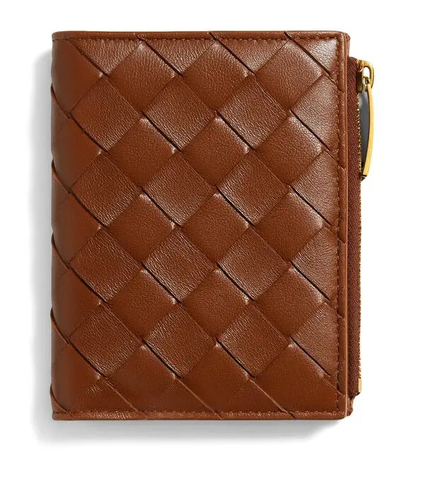 Bottega Veneta Small Leather Bifold Wallet - Red