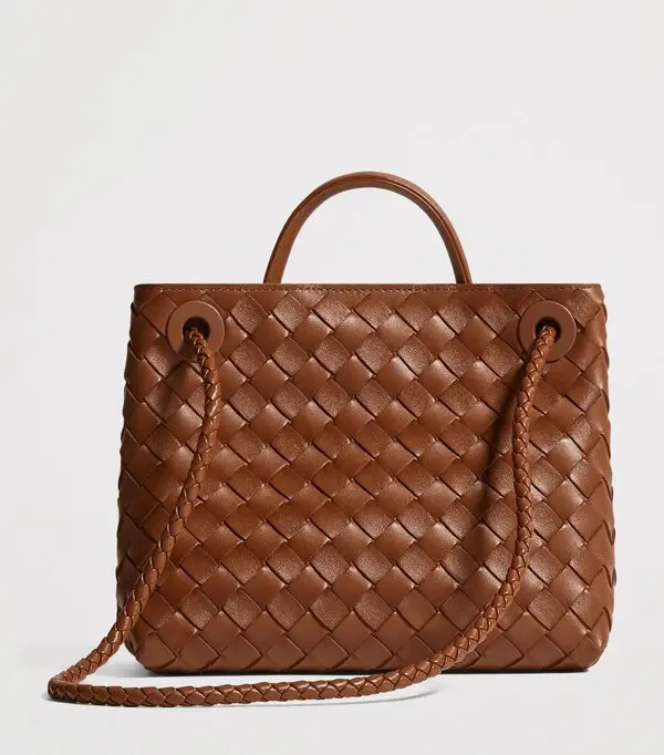 Bottega Veneta Small Leather Andiamo Top-handle Bag - Red
