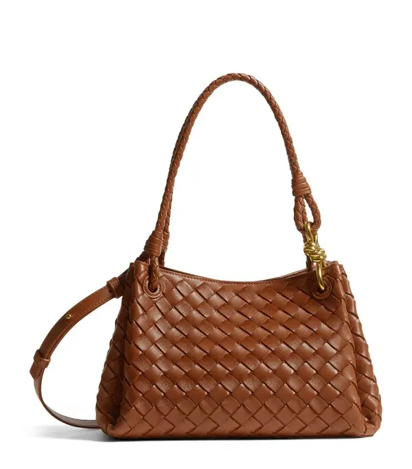 Bottega Veneta Leather Parachute Shoulder Bag - Red