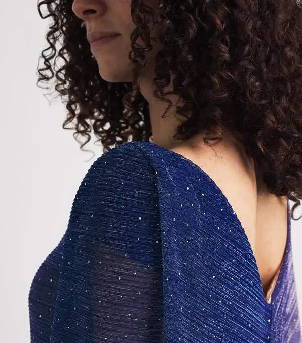Talbot Runhof Voile Cape Maxi Dress