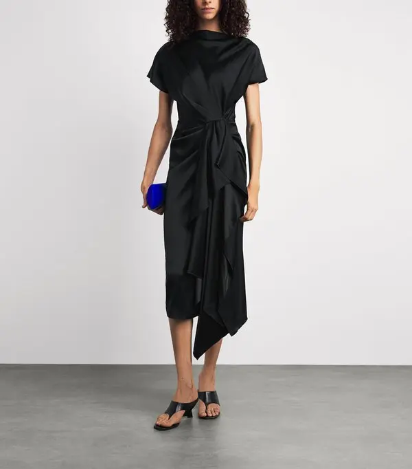 ROKSANDA High-neck Zoa Mini Dress - Black