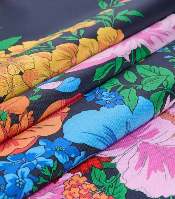 Max Mara Silk Floral Print Scarf
