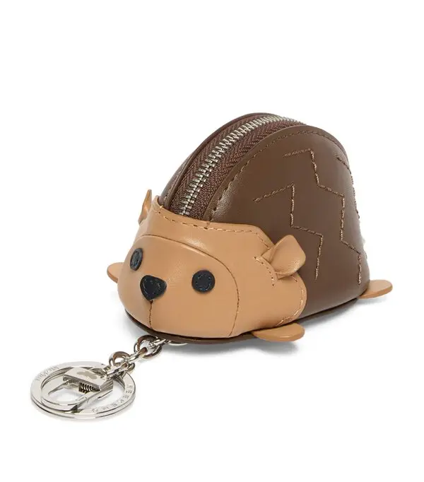 Max Mara Leather Hedgehog Purse Bag Chain - Brown