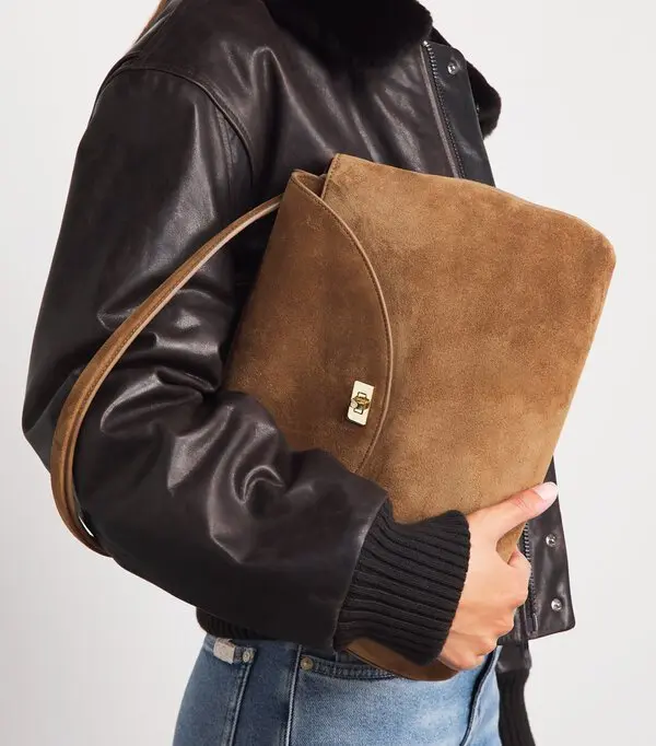Sandro Suede Le Grand Bazaar Top-handle Bag - Beige