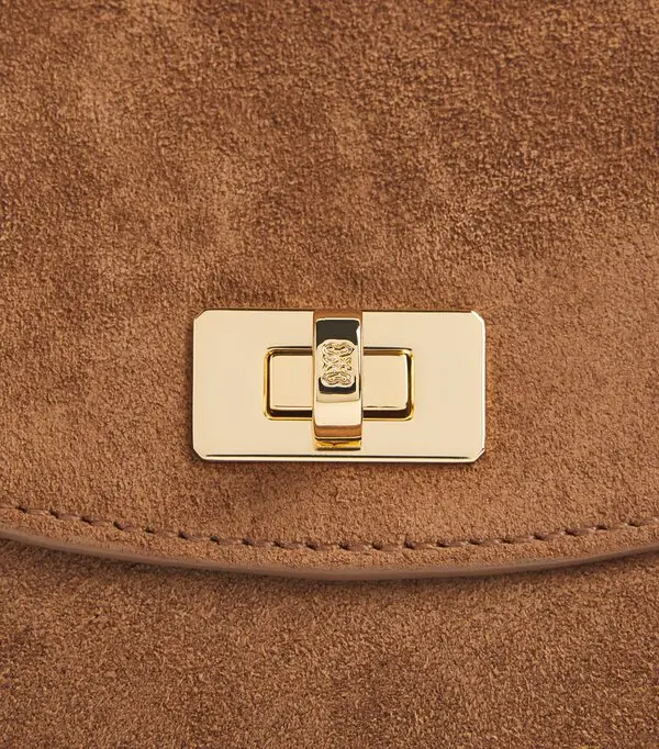 Sandro Suede Le Grand Bazaar Top-handle Bag - Beige