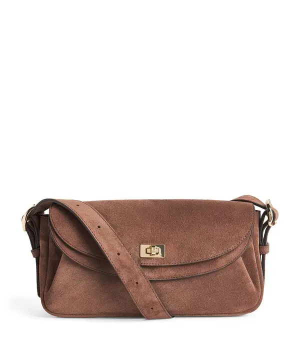Sandro Suede Le Mambo Shoulder Bag - Brown