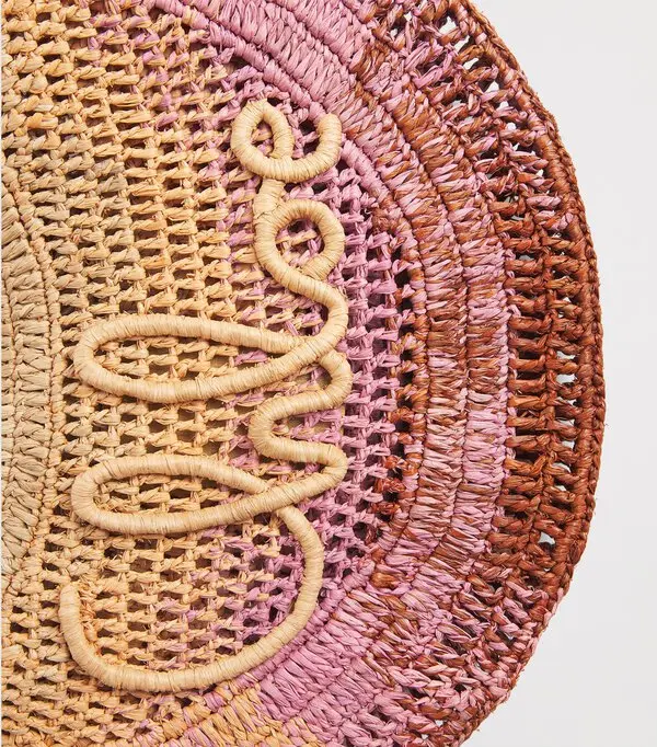 Chloé Raffia Gradient Summer Banana Shoulder Bag