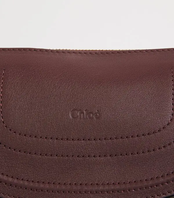 Chloé Mini Leather Marcie Shoulder Bag - Brown