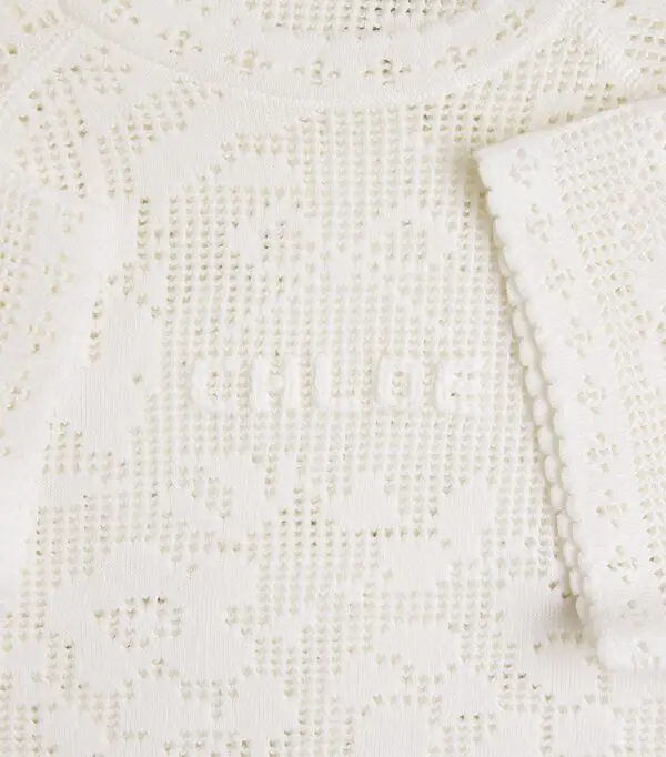 Chloé Pointelle Knit Mini Dress