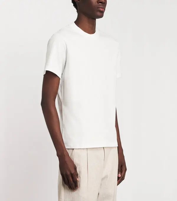 Sandro Cotton Logo-patch T-shirt - Beige