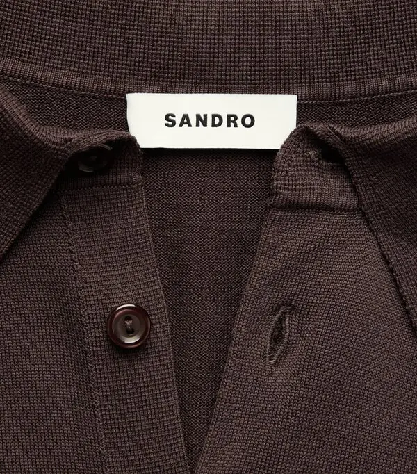 Sandro Knitted Polo Shirt