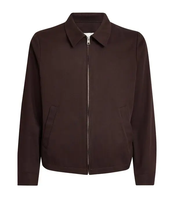 Sandro Cotton Collared Jacket - Brown