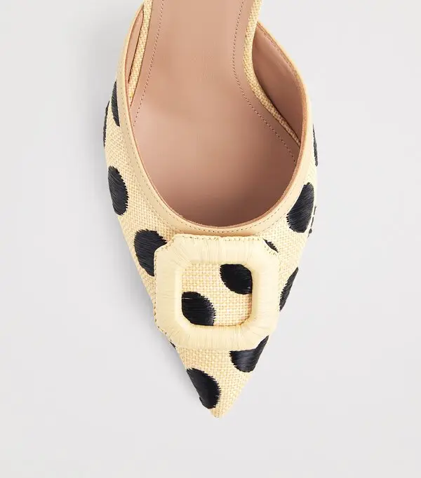 MALONE SOULIERS Raffia Polka-dot Mona Mules 70