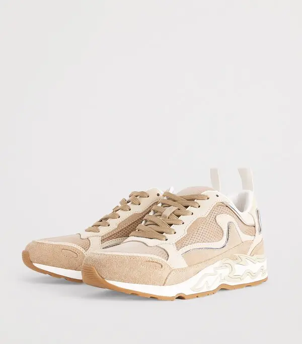 Sandro Suede-trim Flame Sneakers