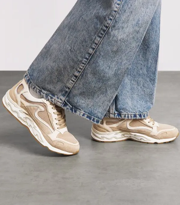 Sandro Suede-trim Flame Sneakers