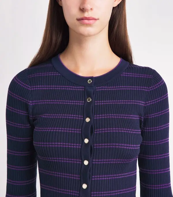Sandro Knitted Stripe Cardigan