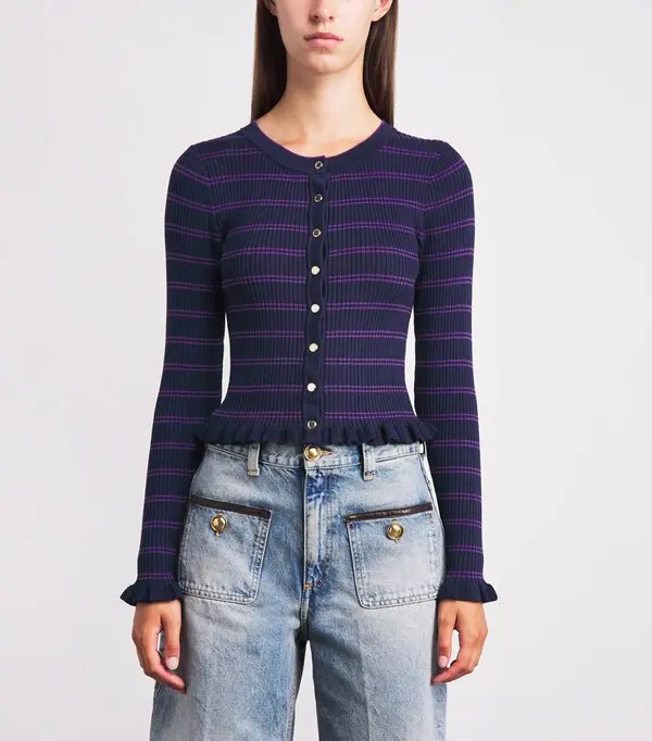 Sandro Knitted Stripe Cardigan