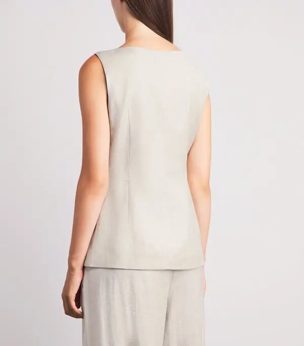 TOCCIN Linen-blend Amra Waistcoat