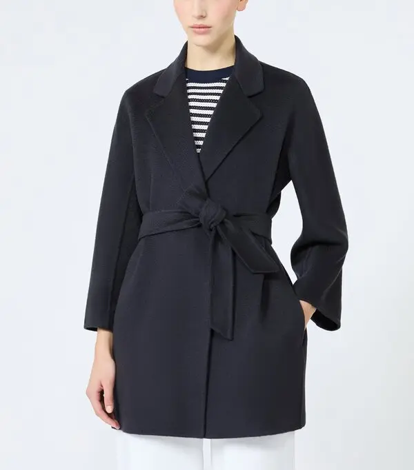 Max Mara Cashmere Short Wrap Coat With Scarf