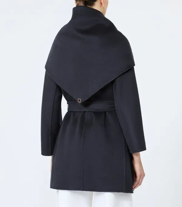 Max Mara Cashmere Short Wrap Coat With Scarf
