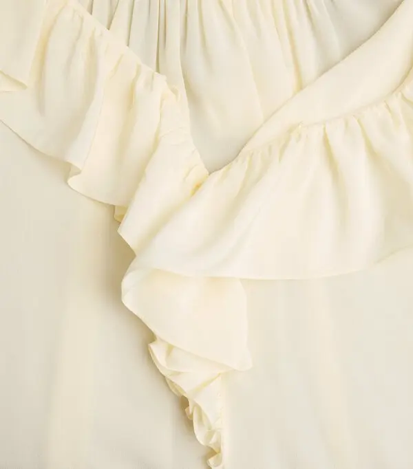 Chloé Organic Silk Off-the-shoulder Blouse