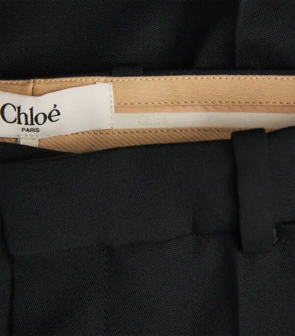 Chloé Wool Flared Tailored Trousers