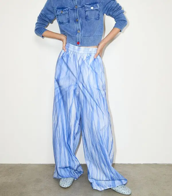 Max & Co. Cotton Tie-dye Straight Trousers