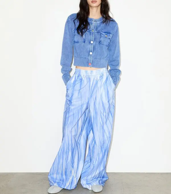Max & Co. Cotton Tie-dye Straight Trousers
