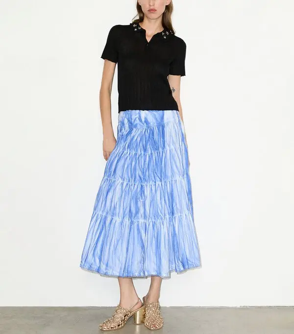 Max & Co. Palomba Tiered Midi Skirt