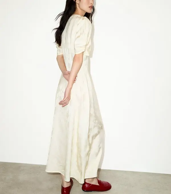 Max & Co. Satin V-neck Midi Dress