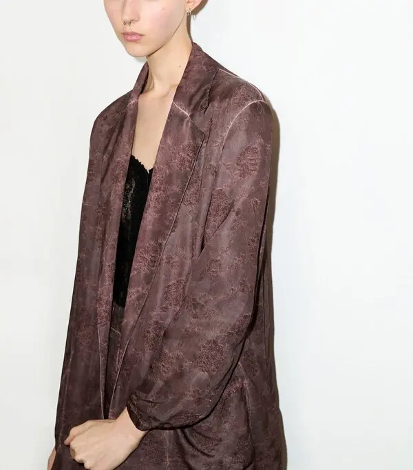 Max & Co. Floral Jacquard Open Blazer