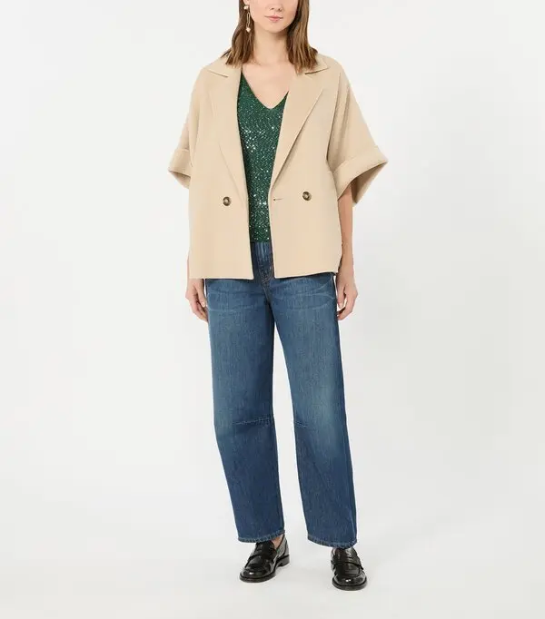 Max Mara Knitted Sequin Tank Top