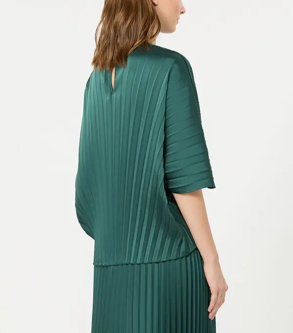 Max Mara Pleated Short-sleeve Blouse