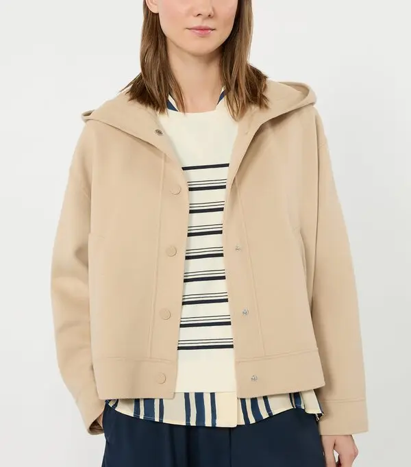 Max Mara Virgin Wool Hooded Short Coat