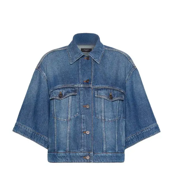 Max Mara Structured Denim Shirt - Navy