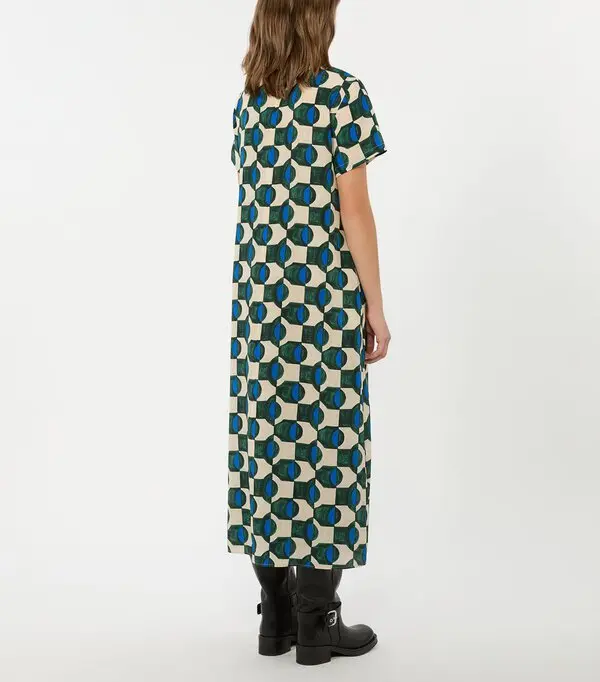 Max Mara Silk Printed Midi Dress