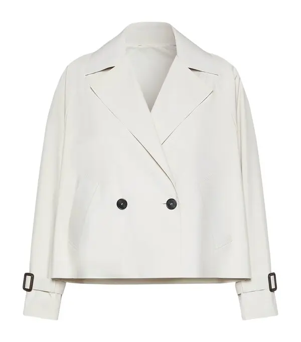 Max Mara Cropped Trench Jacket - Ivory