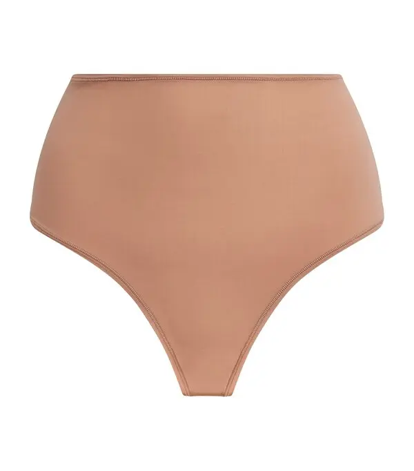 SKIMS Fits Everybody High-rise Thong - Brown