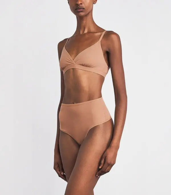 SKIMS Fits Everybody High-rise Thong - Brown