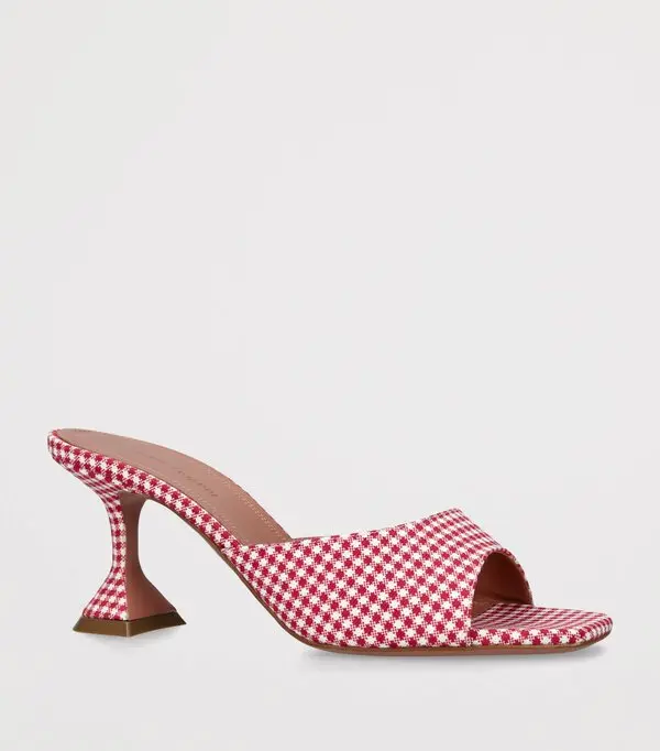 Amina Muaddi Houndstooth Lupita Mules 70