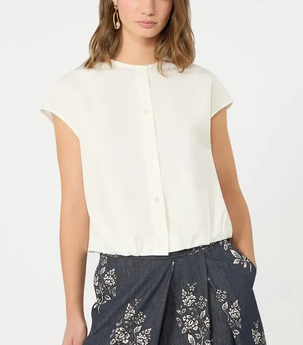 Max Mara Collarless Shirt