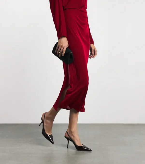 Camilla And Marc Draped Ravine Midi Dress - Red