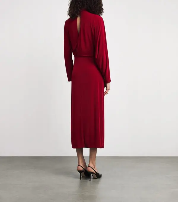 Camilla And Marc Draped Ravine Midi Dress - Red